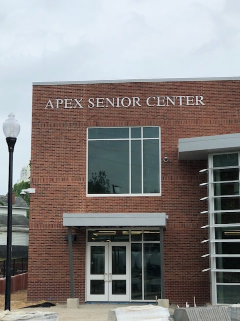 Apex Senior Center Exterior Signs - Sign Edge